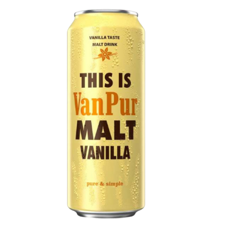 A can of Van Pur malt Vanilla flavor – 500ml – New Life Group